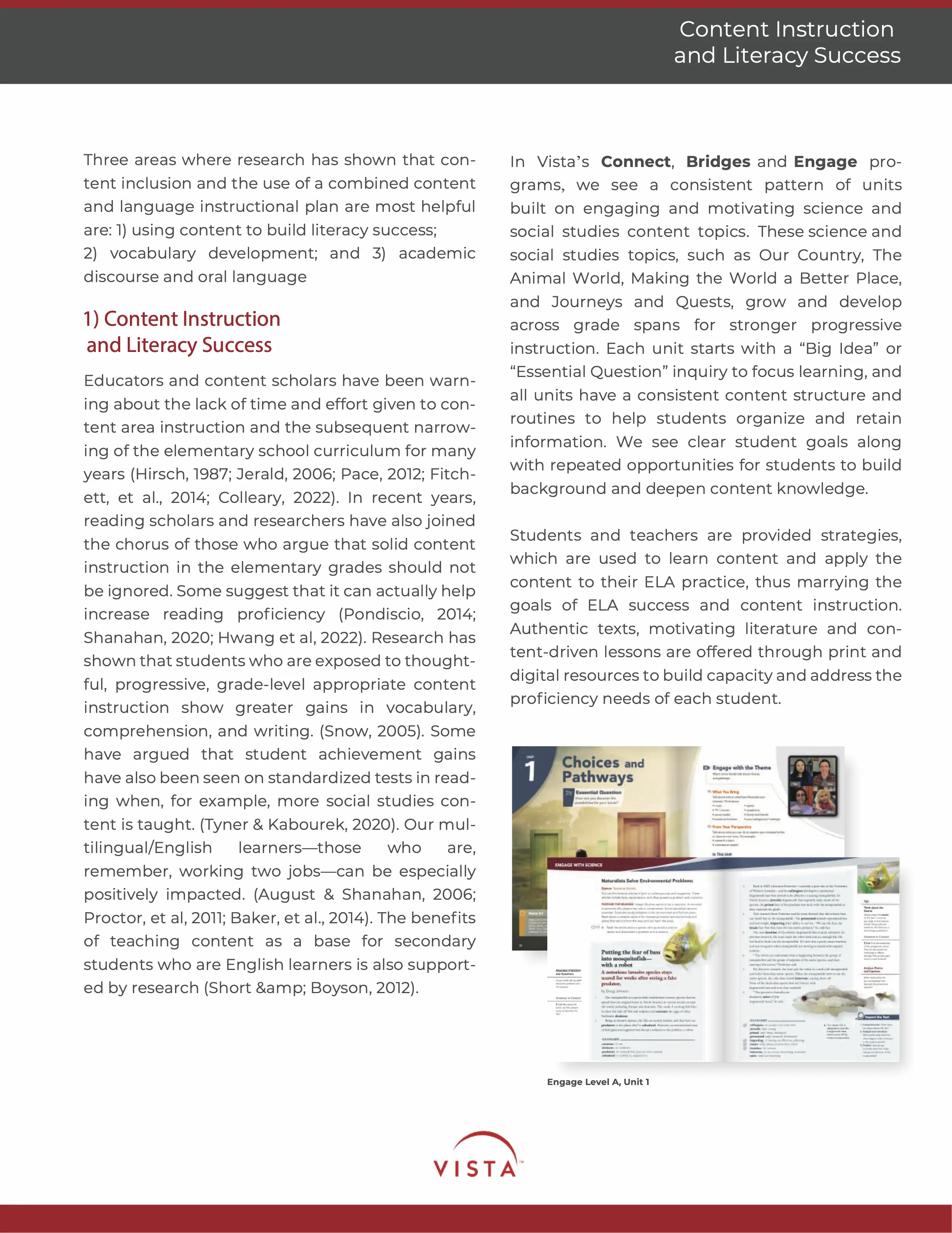 Engage with Literature and Content | Vista Higher Learning