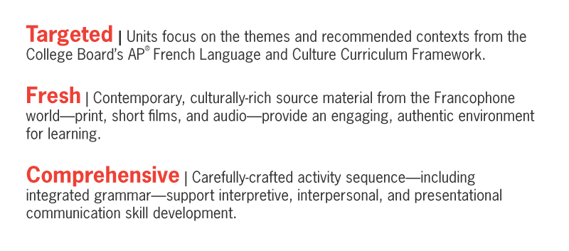 Features - Thèmes - AP® French Language and Culture - Vista Higher Learning