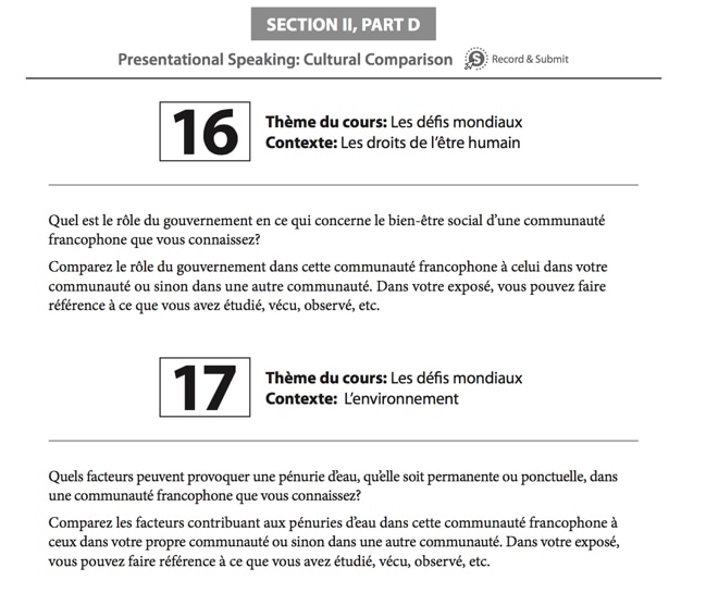 AP® French Worktext - Thèmes - AP® French Language and Culture - Vista ...